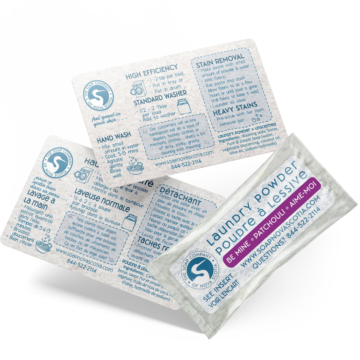 All 5 Scents & Mini Stain Bar ~ Laundry Powder Sample Pack ~ Canada Sh ...