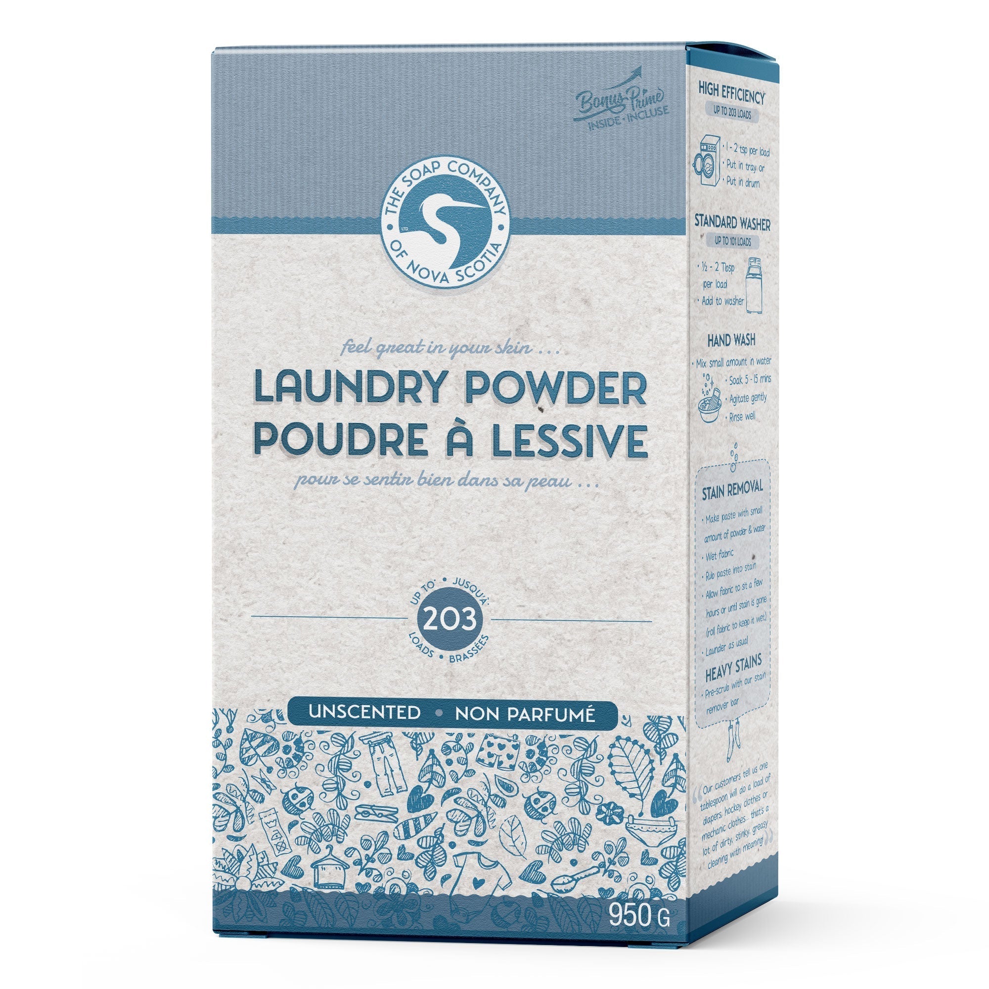 Laundry Powder ~ Unscented – Canada Retail - The Soap Company of Nova ...