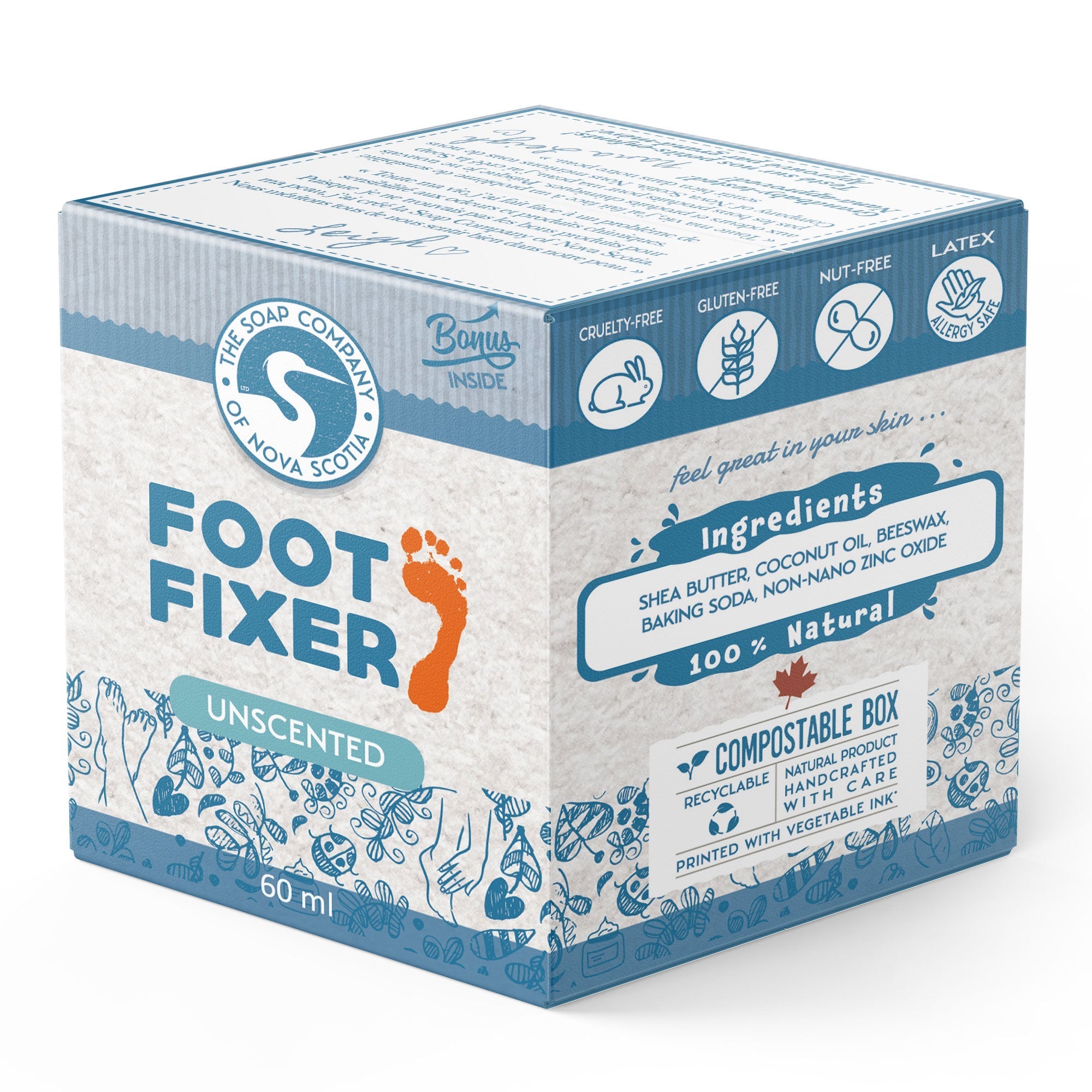 Foot Fixer ~ Unscented – Canada Retail - The Soap Company of Nova ...