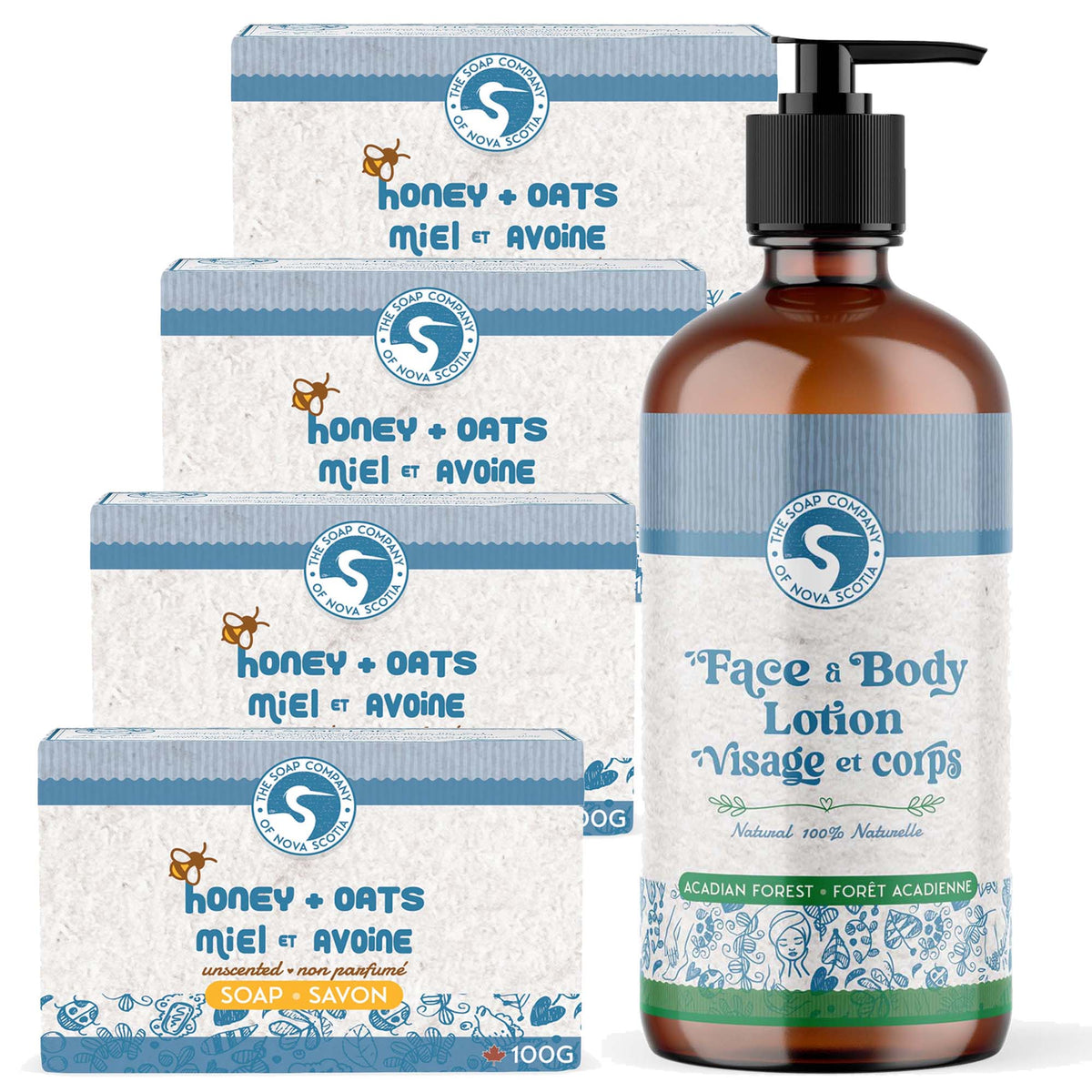 Honey & Oat Soap + 100% Natural Cream ~ Cold Weather Skin Care Combo ...