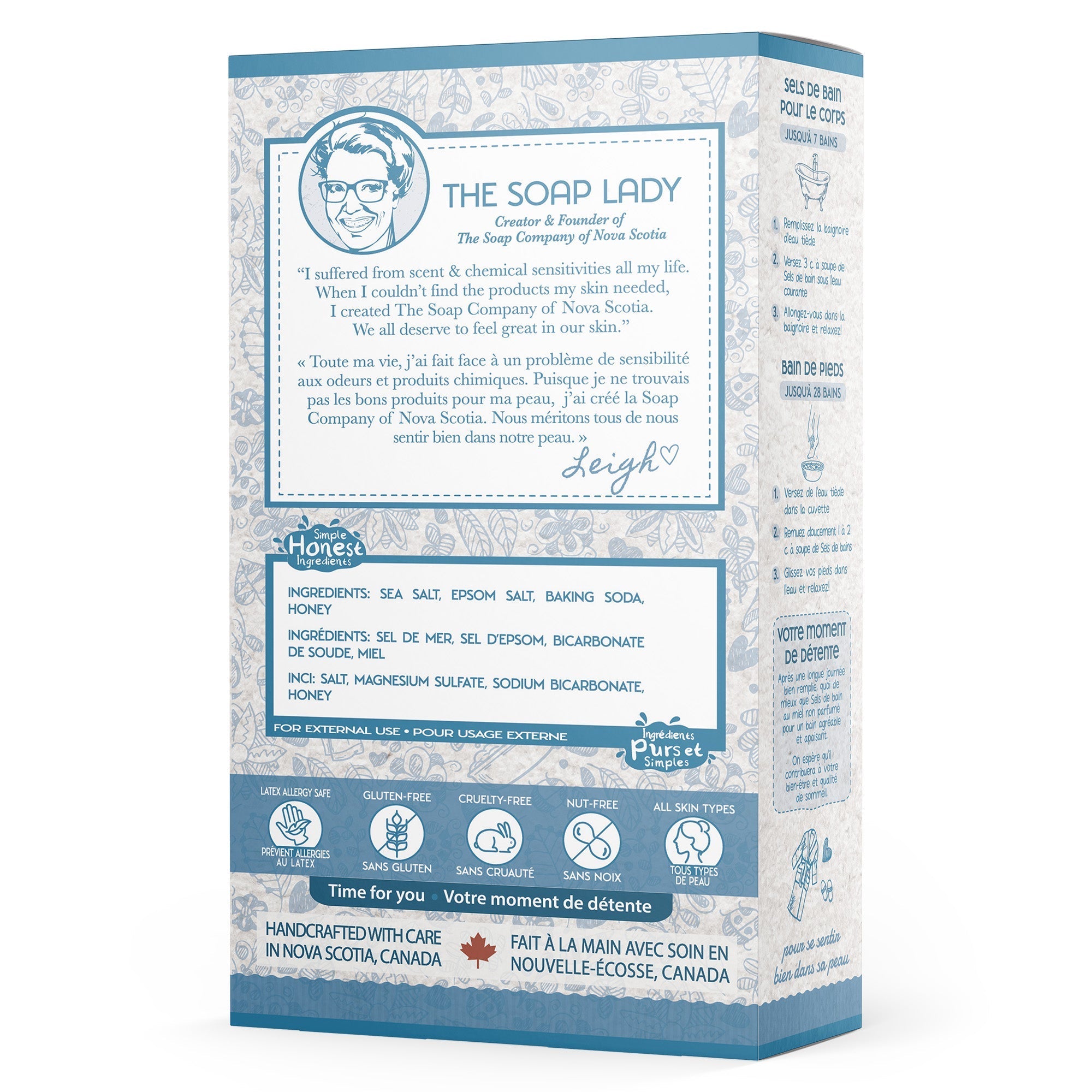 100% Natural Honey Spa Soak ~ Unscented soak. Gluten-free, Nut-free ...